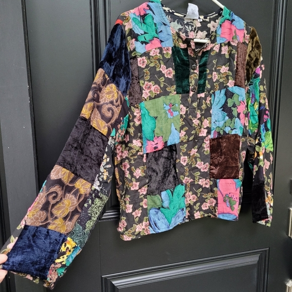 Fashion Fuse | Tops | Funky Vintage Y2k Fashion Fuse Boho Patchwork ...